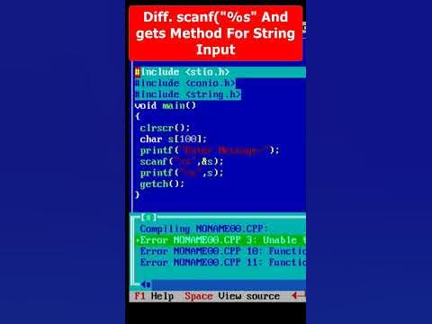 gets function of string.h Part 26 | C Programming #shorts #coding - YouTube