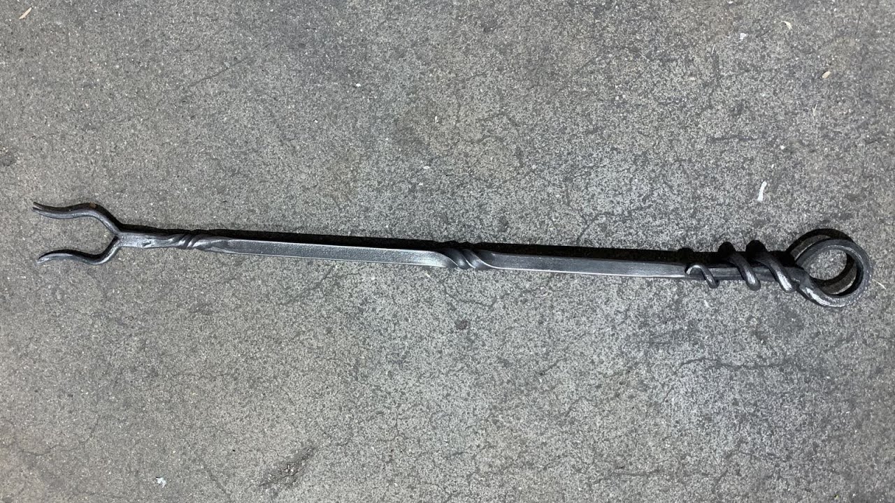 Custom Hand Forged Cooking Fork (with handle redo) - YouTube