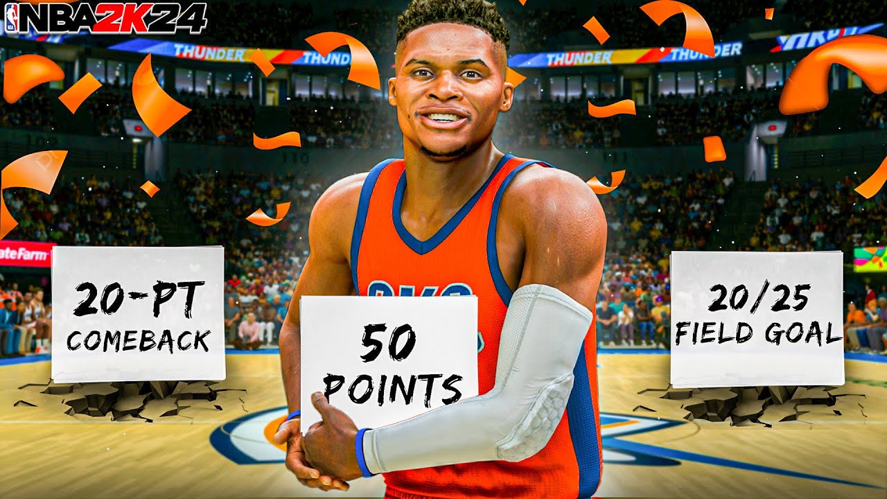 I Had An INSANE 50-POINT GAME On My RUSSELL WESTBROOK Build In NBA 2K24 ...