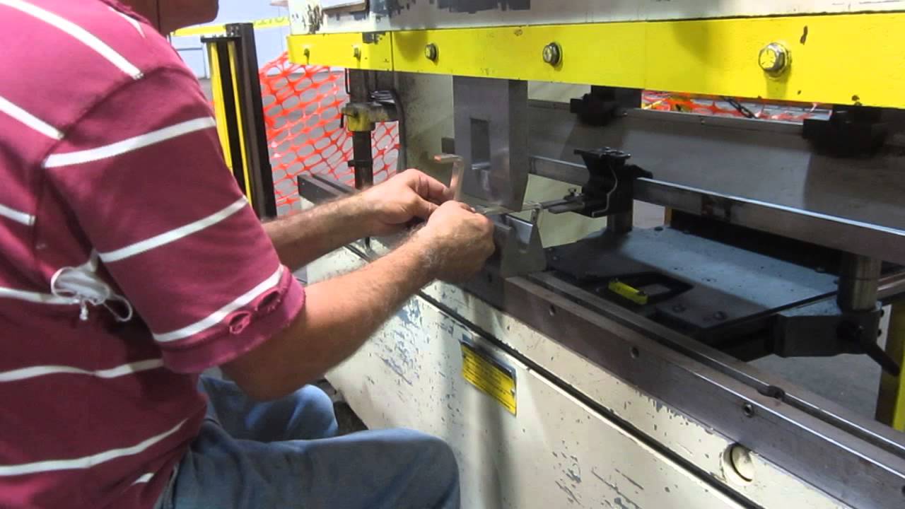 Forming an omega-shaped part on a hydraulic press brake - YouTube