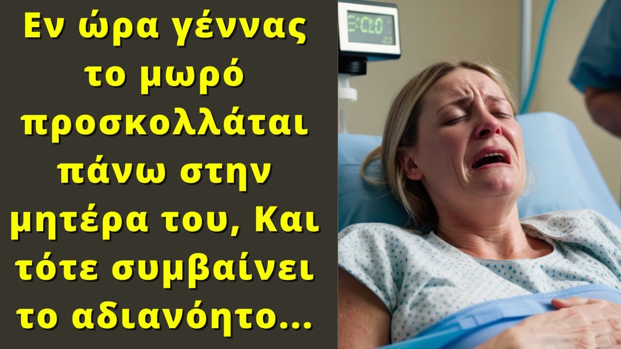 Εν ώρα γέννας το μωρό προσκολλάται πάνω στην μητέρα του, Και τότε ...