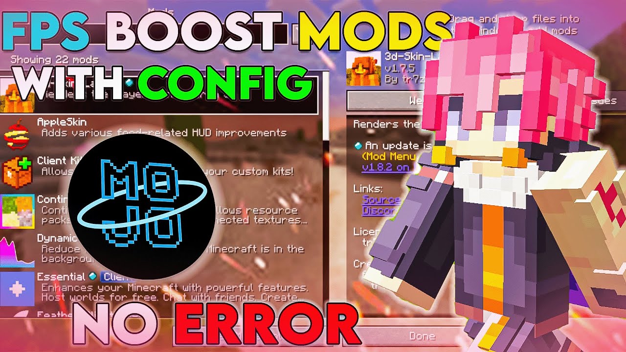 FPS Boost Mods 1.21.1 With Config | How to boost fps in mojo launcher ...
