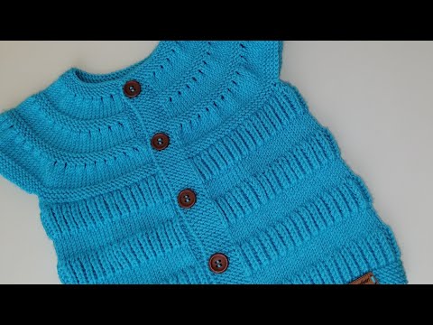 🤩KOLAY BEBEK YELEK YAPIMI  SELANİK MODELİ 💯 SUPER EASY KNİTTİNG