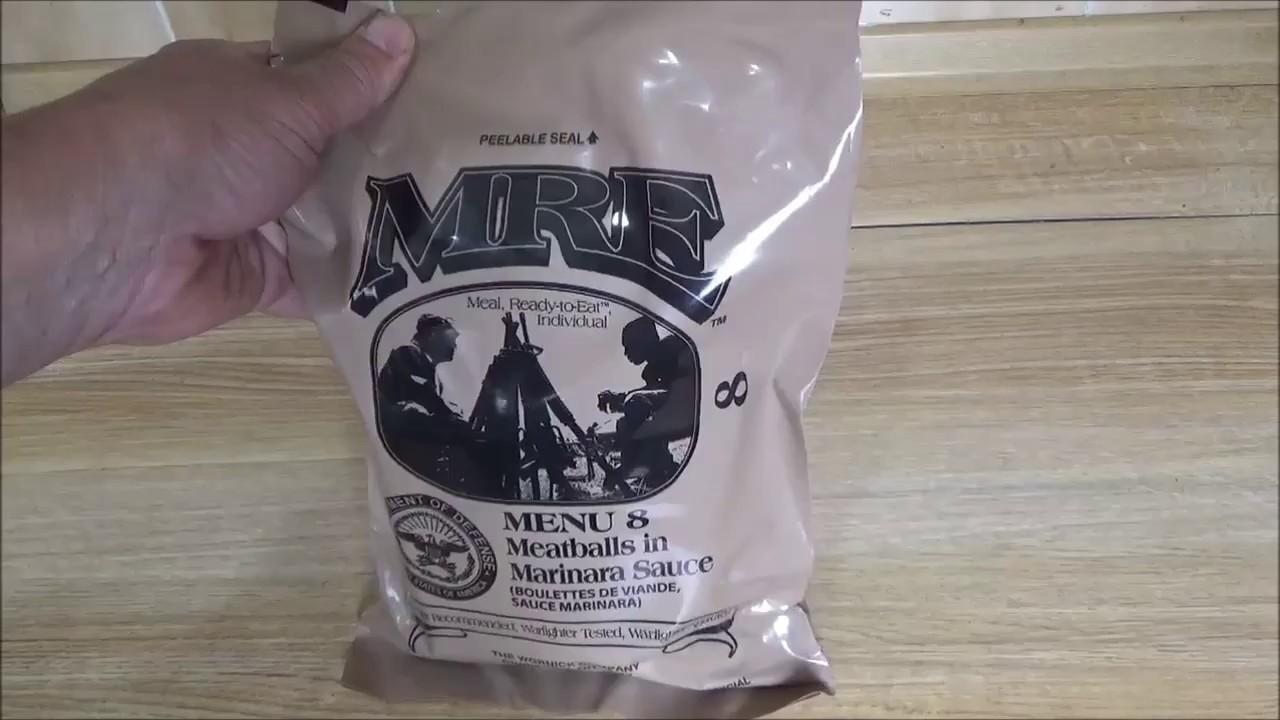 2016 American MRE No 8 Meatball Marinara - YouTube