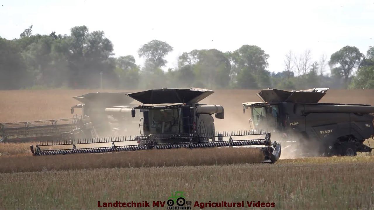 Fendt - John Deere / Rapsernte - Rapeseed Harvest TB - YouTube