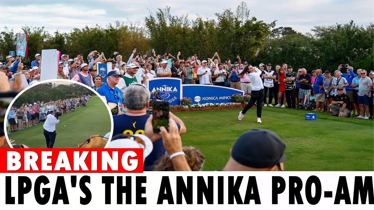 Caitlin Clark shanks tee shot, nearly hitting fans at LPGA's The Annika ...