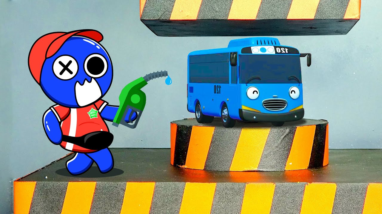 Crushing Crunchy & Soft Things by Car Experiment Car Toy bus, Food ...