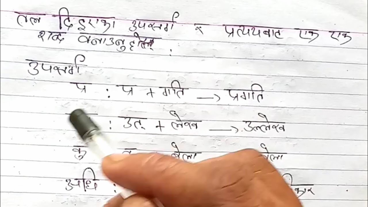 उपसर्ग र प्रत्यय बाट शब्द निर्माण प्रकृया upasarga Ra pratya Bata sabda ...