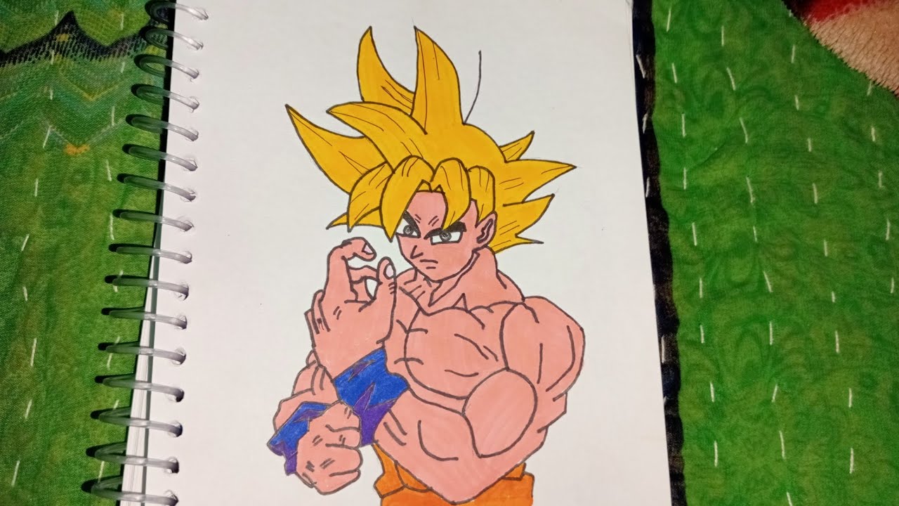 How to Draw Goku UI | Goku Ultra Instinct Drawing Step by Step | Dragon ...