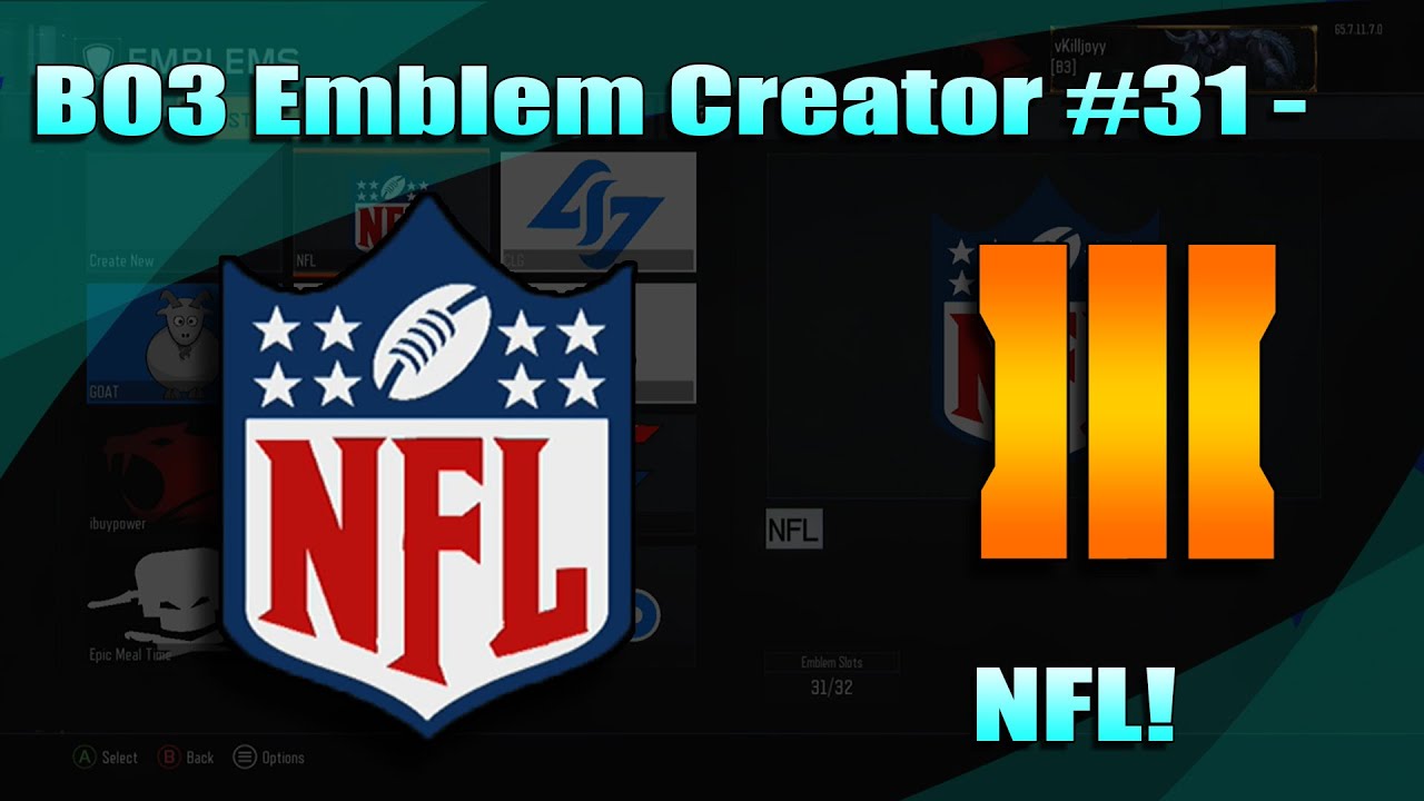 BO3 Emblem Creator #31: NFL! - YouTube
