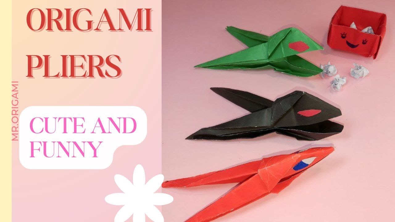 How to make paper tongs-EASY PINCERS origami tutorial-Origami step by ...