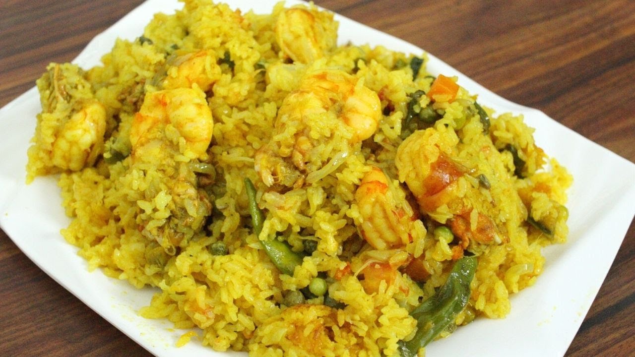 চিংড়ি সবজি পোলাও রেসিপি | Chingri Shobji Pulao Recipe | Shrimp Biryani ...