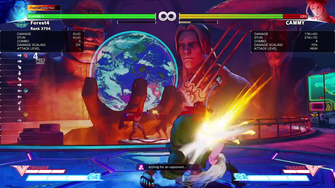 Akuma Air Fireball Full Combo from Full Stage SFVS2 - YouTube