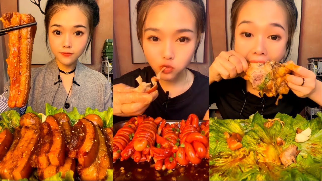 Cute Girl Eating Food So Yummy Mukbang ASMR Ep464 | 可爱的女孩吃食物如此美味 Mukbang ASMR Ep464 - YouTube