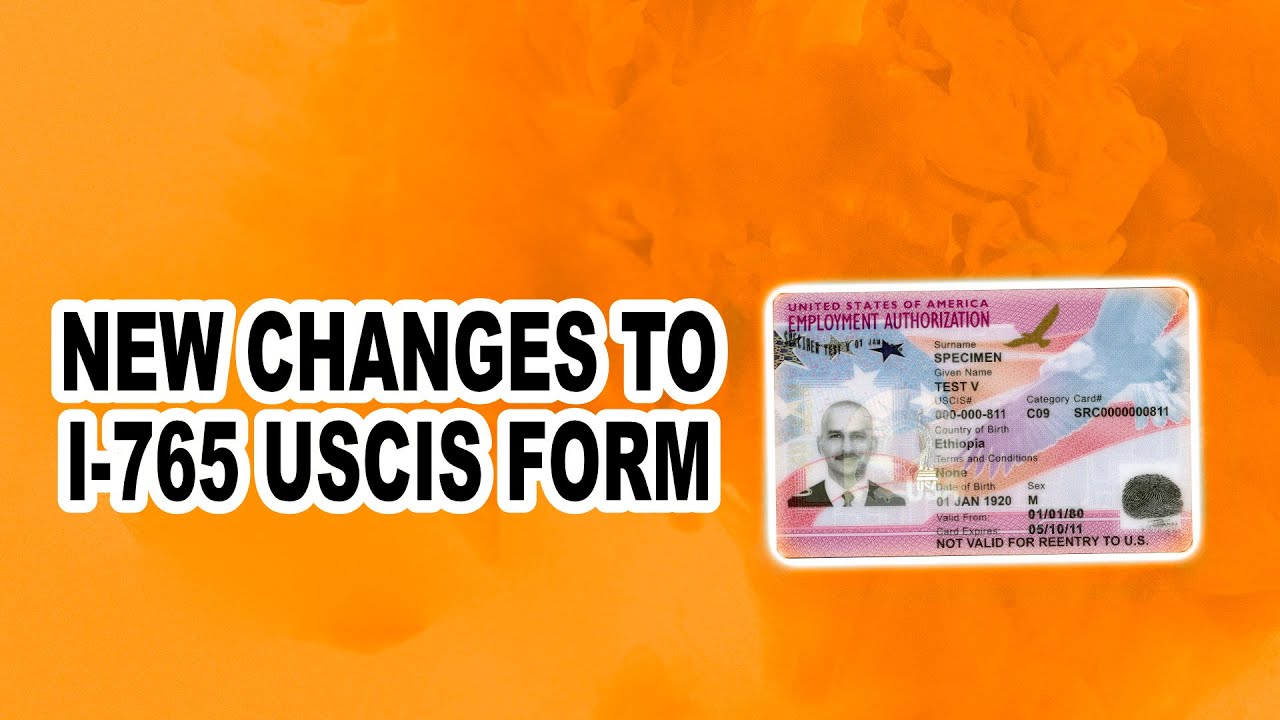 New Changes to I-765 07/31/2020 - USCIS Immigration News - YouTube