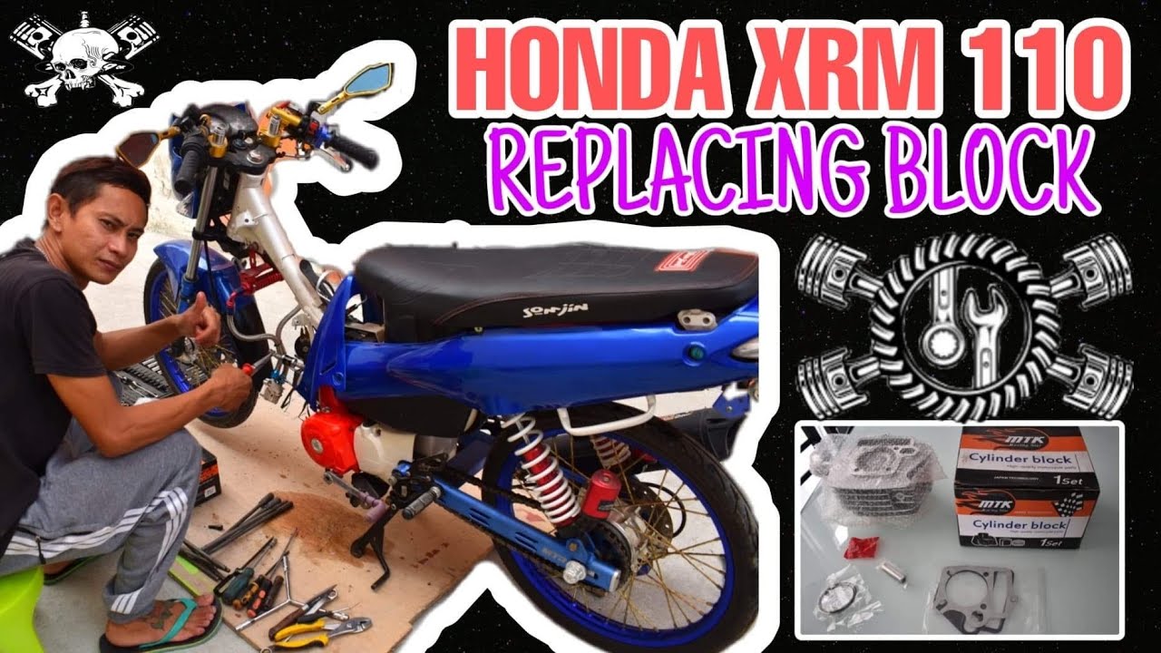 Honda xrm 110 / Replacing Block std - YouTube