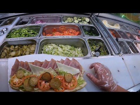 Subway Sandwiches POV lunch rush on a sunny day - YouTube
