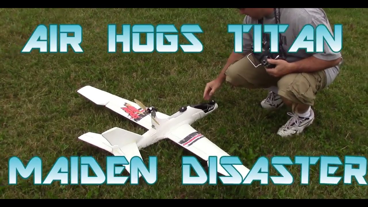 Air Hogs Titan Maiden Flights with Crashes - YouTube