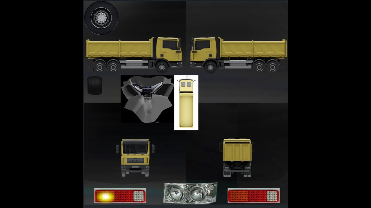 Yellow Truck - 3D 360 Birds Eye View System - YouTube