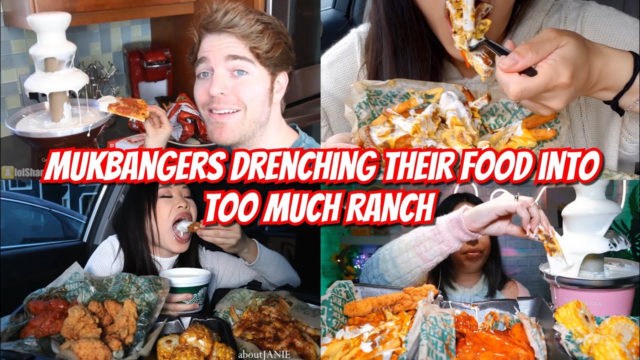 when Mukbangers drenching their food into too much RANCH sauce 🤤 - YouTube
