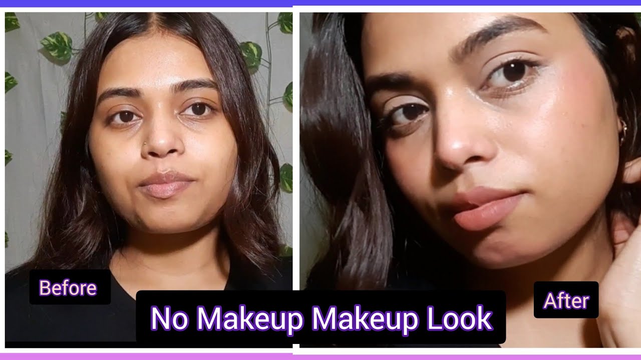 5 minutes Everyday Makeup Without Any Foundation or Creams l With ...