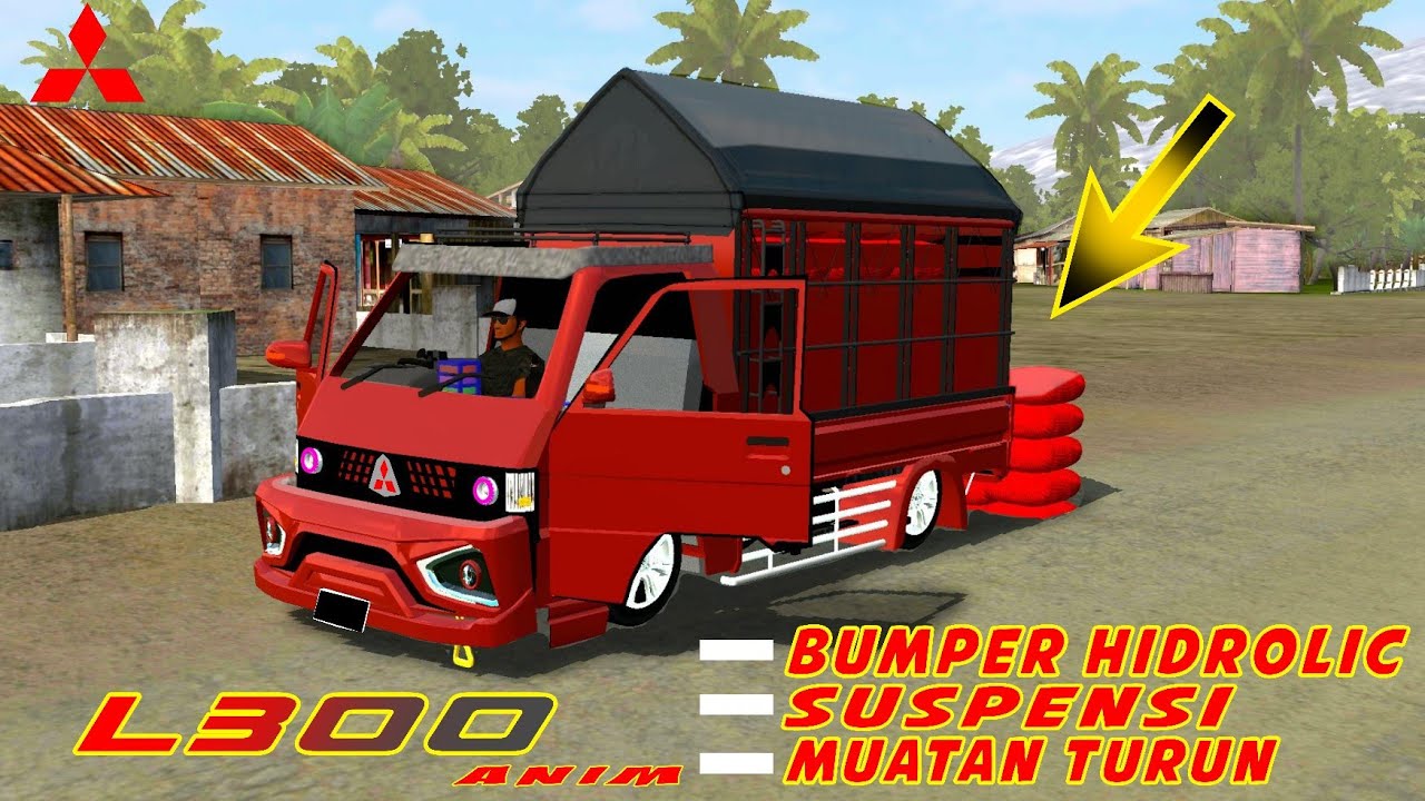 TAMPIL BEDA! • MOD BUSSID MITSUBISHI L300 PICK UP FULL MUATAN • mod ...