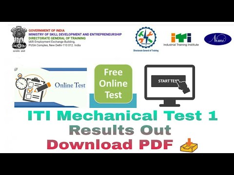 ITI Mechanical Test results published | Download PDF File Now - YouTube