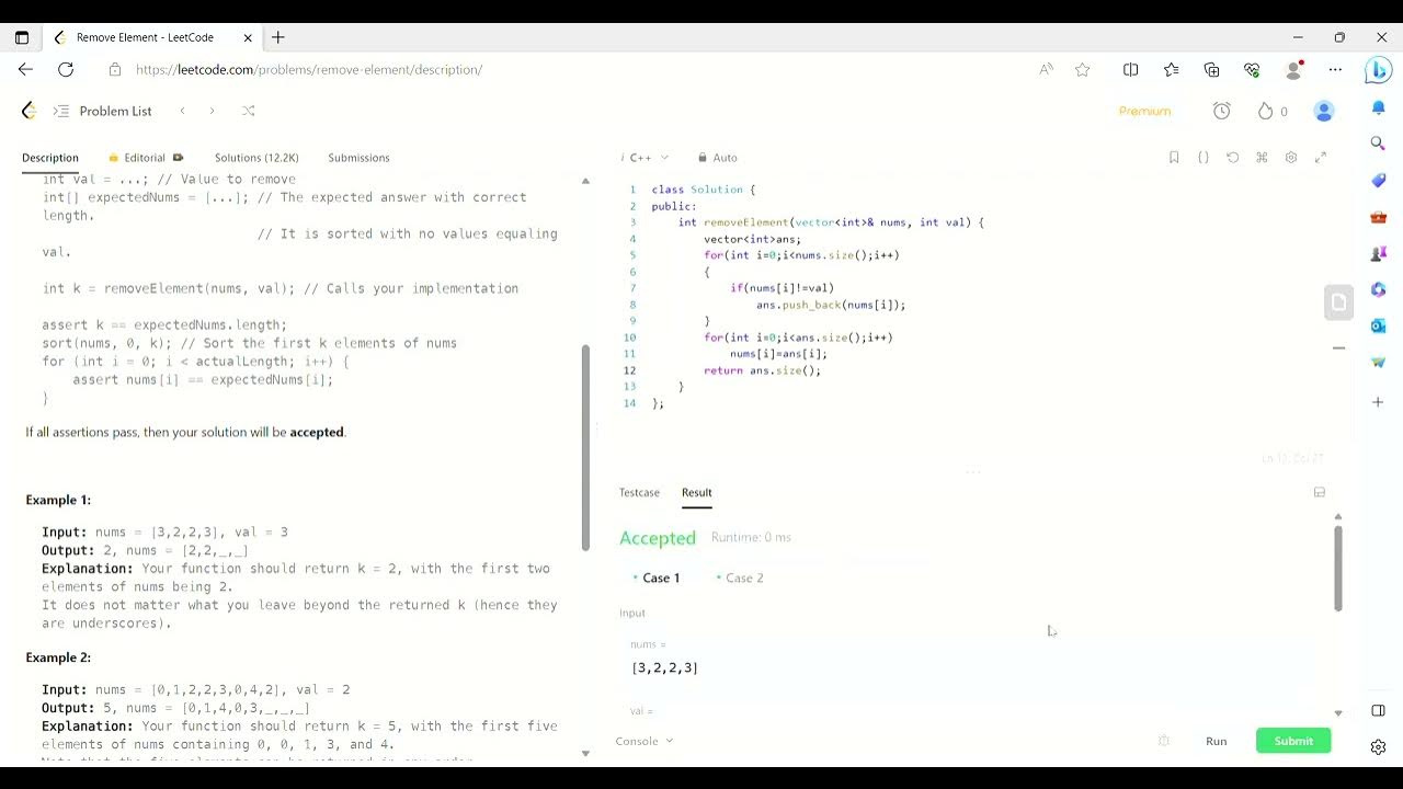 Remove Element Leetcode Youtube