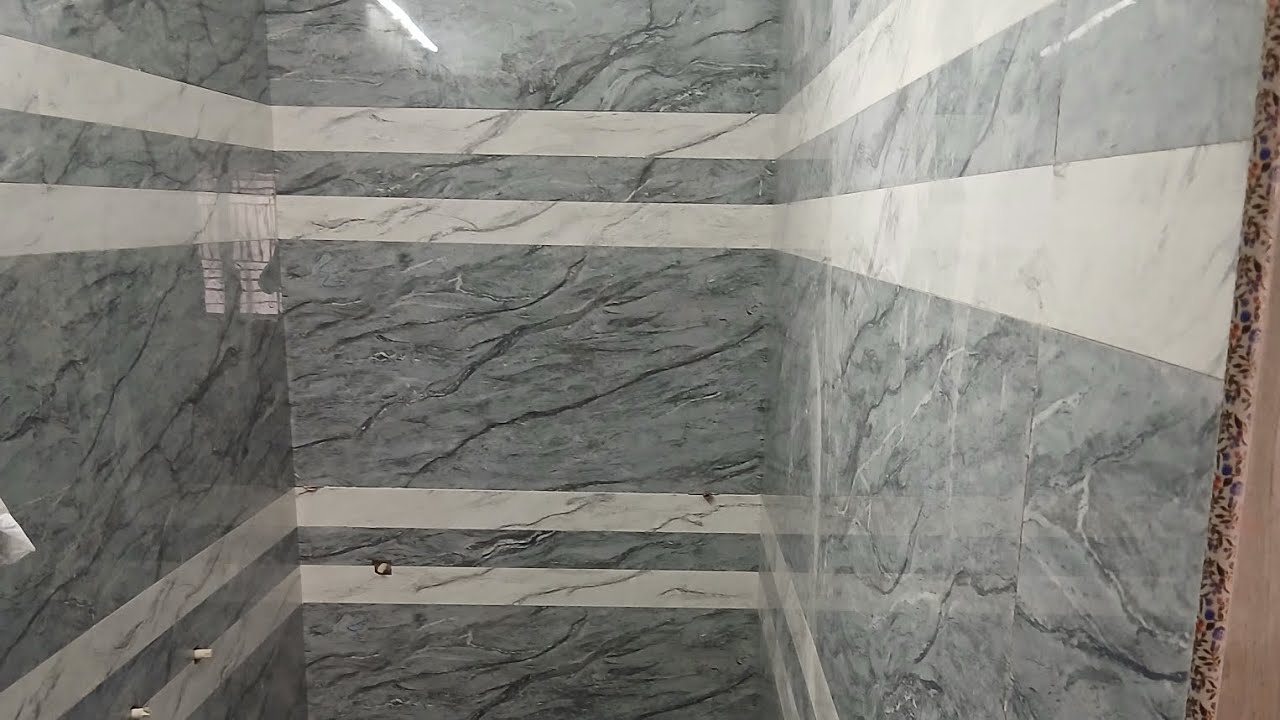 Bathroom 2/4 trible bador design wall tiles..||బాత్రూమ్ 2/4 ట్రిబుల్ ...