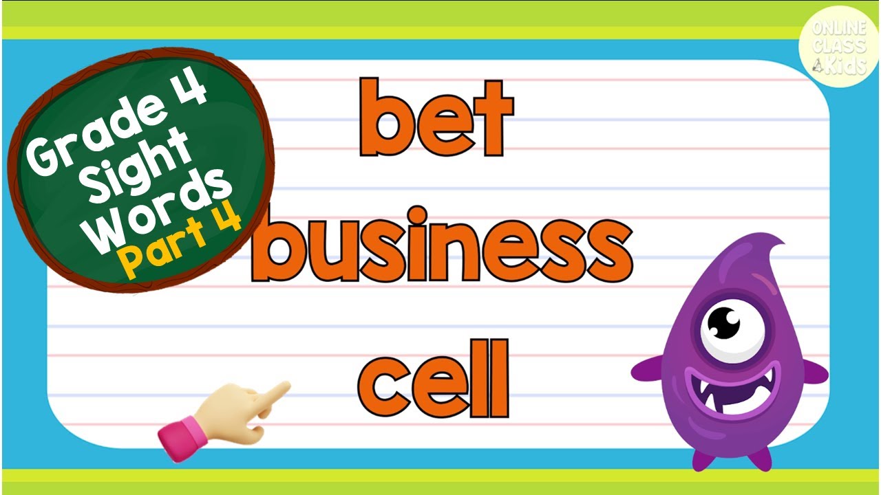 Sight Words - Grade 4 Level 4 | Practice Reading | Basic English Words ...