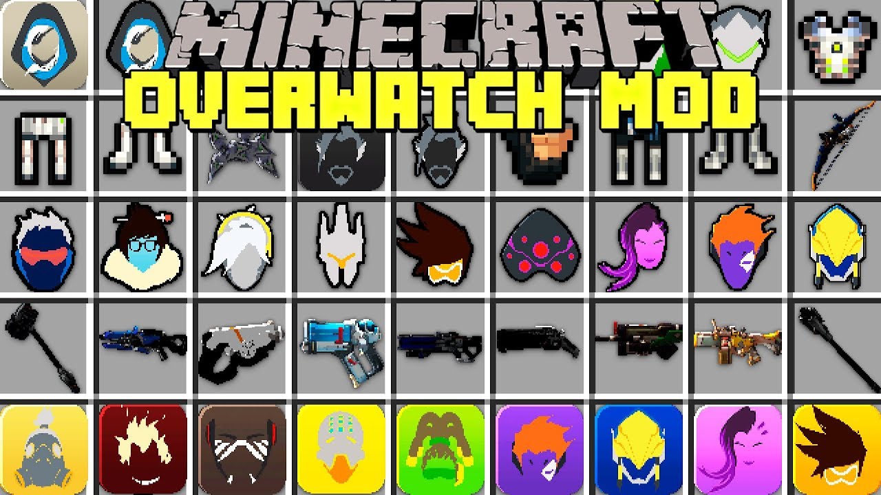 Minecraft OVERWATCH MOD l NOOB vs PRO OVERWATCH in MINECRAFT! l Modded ...