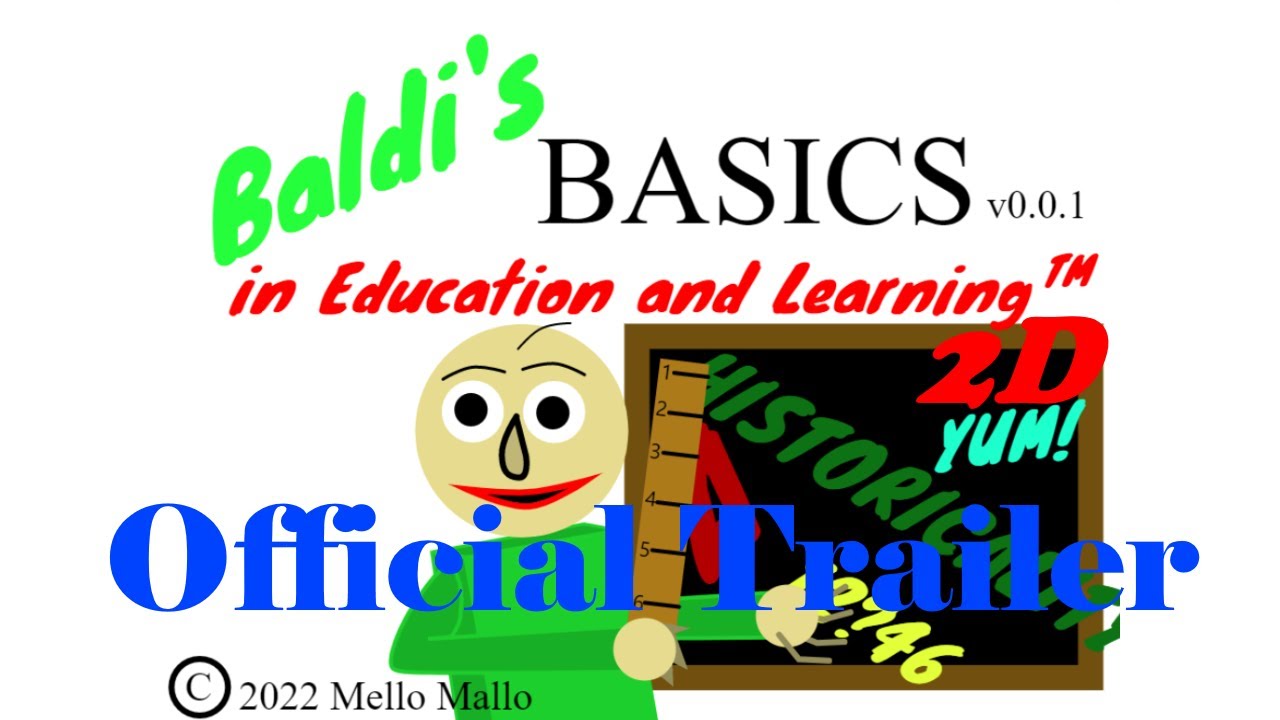 Baldi's Basics: 2D - Early Access Trailer (UNOFFICIALLY OFFICIAL) - YouTube