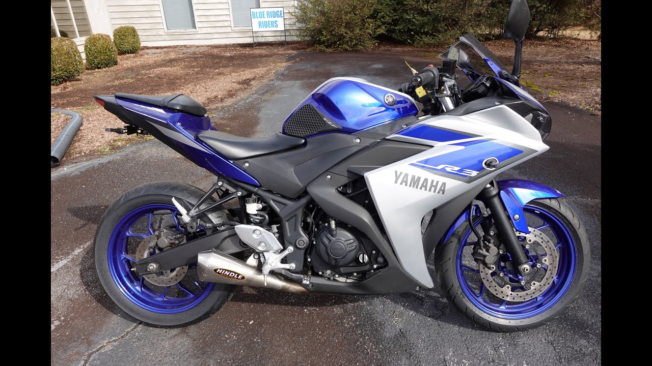 2015 Yamaha R3 Hindle exhaust - YouTube
