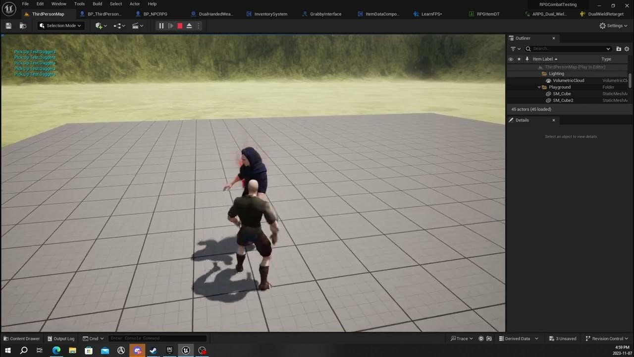 2023 11 07 16 58 57 RPG Concept 3rd person Equip/ Unequip - YouTube