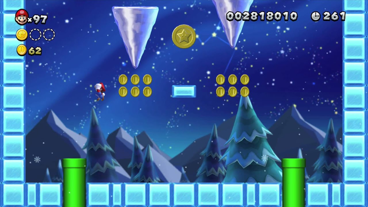 New Super Mario Bros. U - Icicle Caverns (Star Coins) - YouTube
