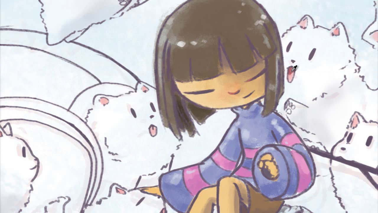 Frisk and the annoying dogs | Undertale SPEEDPAINT | - YouTube
