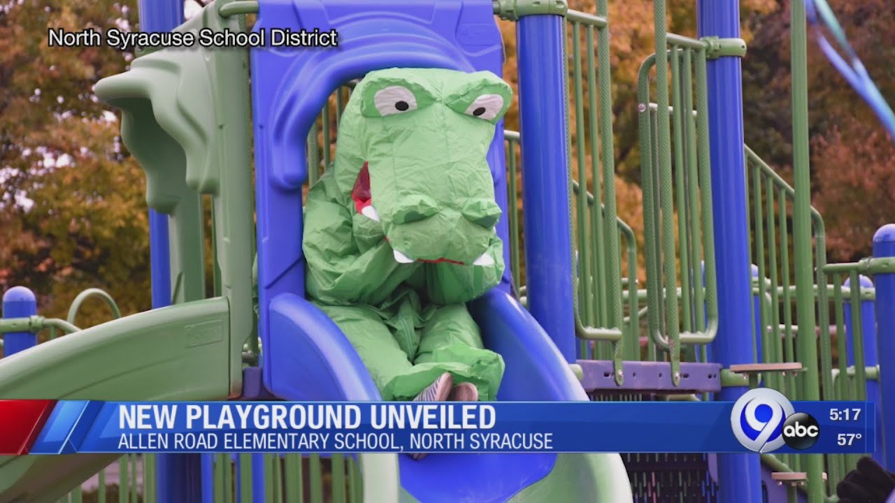 New playground unveiled at Allen Road Elementary School - YouTube
