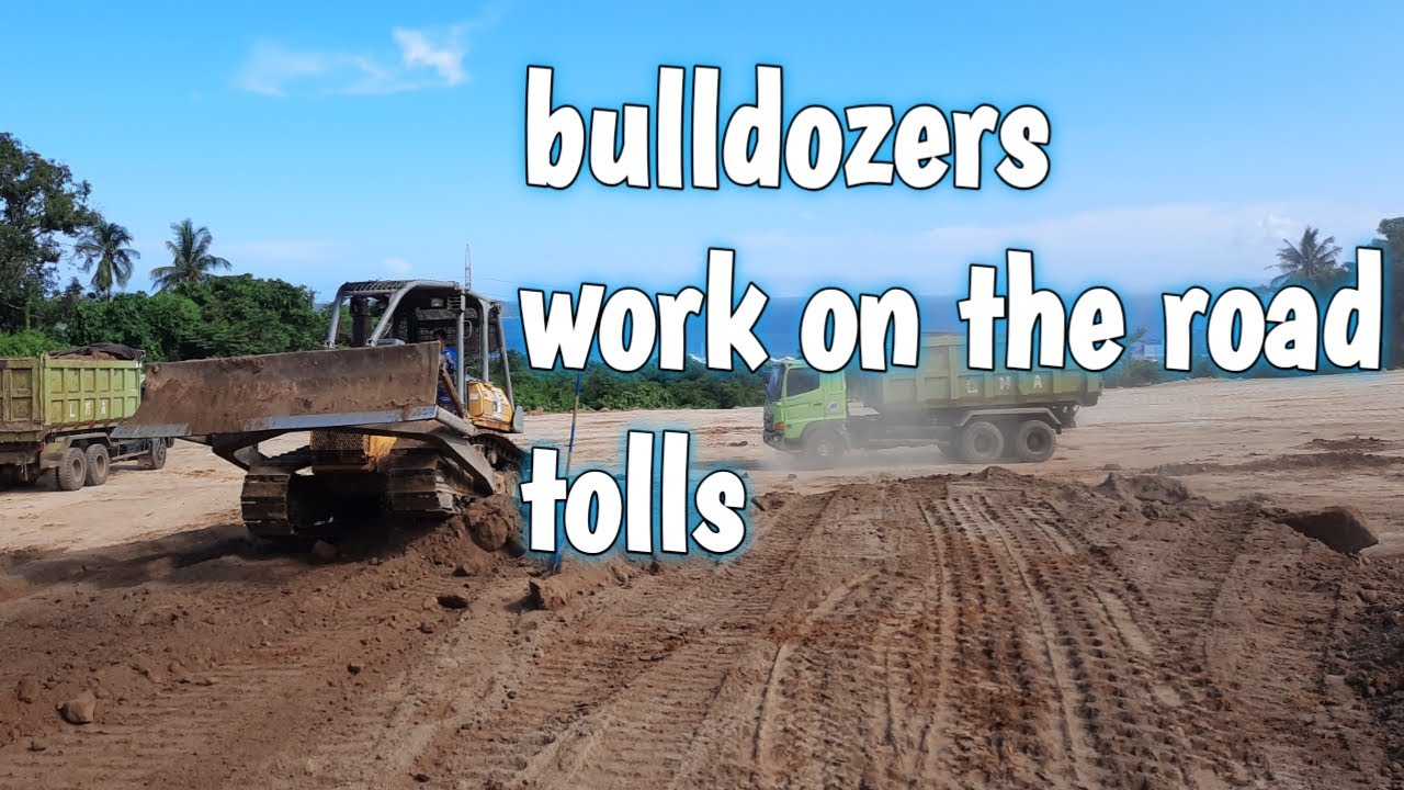 the process of land leveling in the process of toll road construction ...