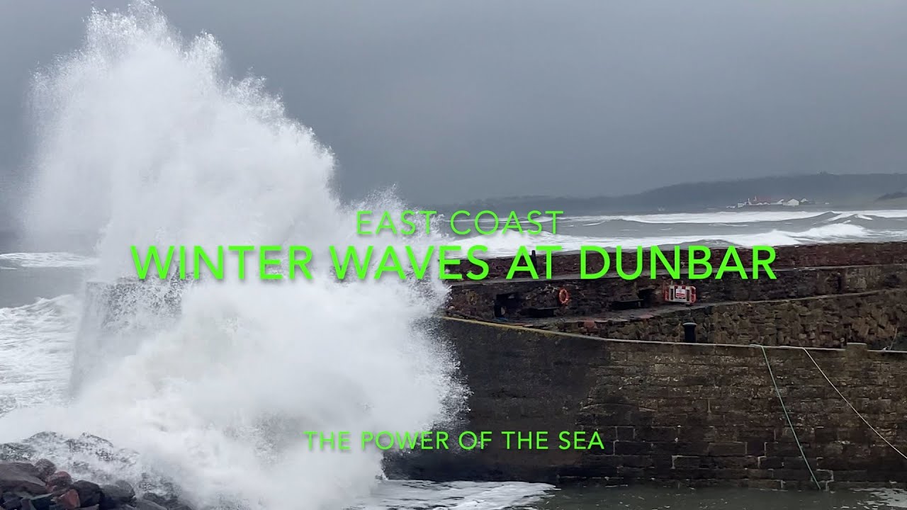 Winter waves at Dunbar March 2024 - YouTube