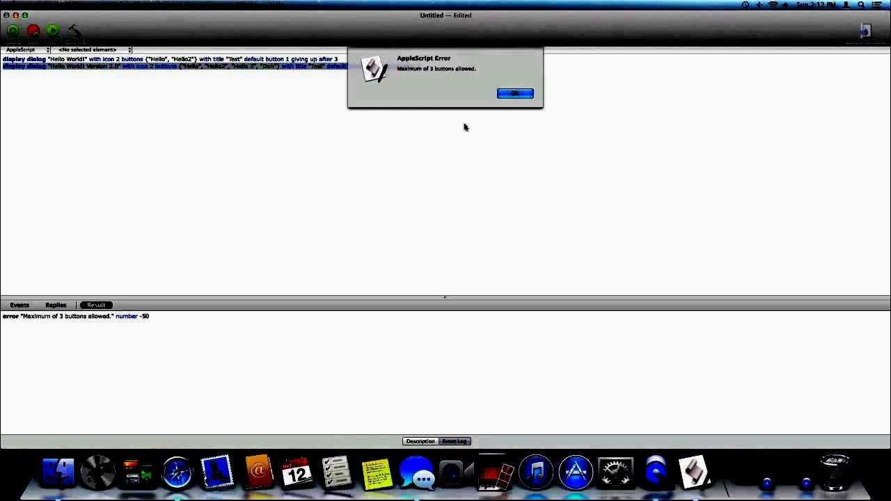 AppleScript Tutorials- Episode 1 (Message Boxes, Repeats, Delays) - YouTube