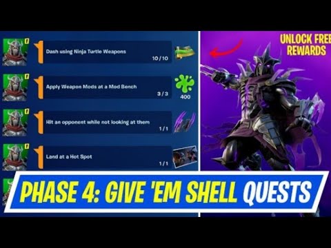 Fortnite Complete Phase 4: Give Em Shells TMNT Quests - How to do ...