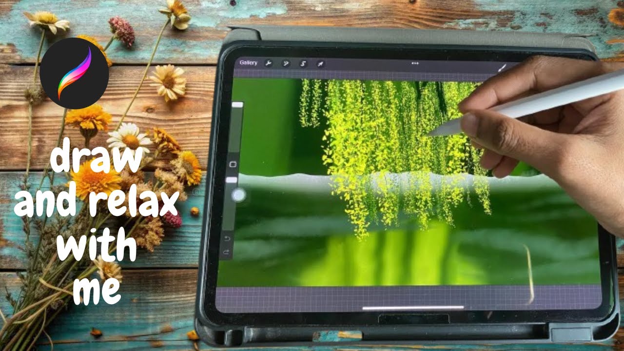 Full Digital Drawing Process & New iPad pro | No talking | Relax ASMAR - YouTube