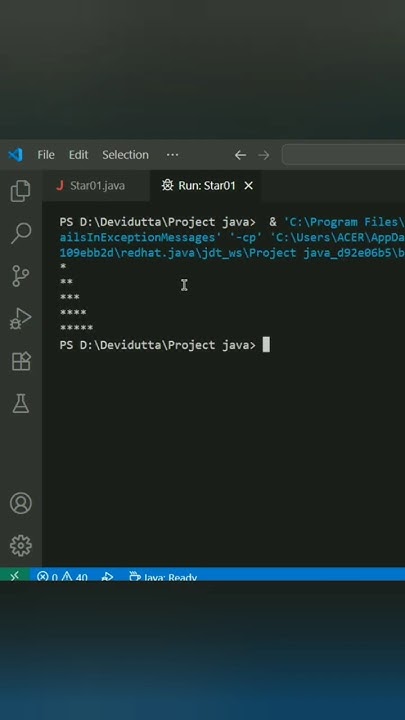 Java Program to Print Star Triangle Pattern | #shorts #ytshorts #codingshorts - YouTube