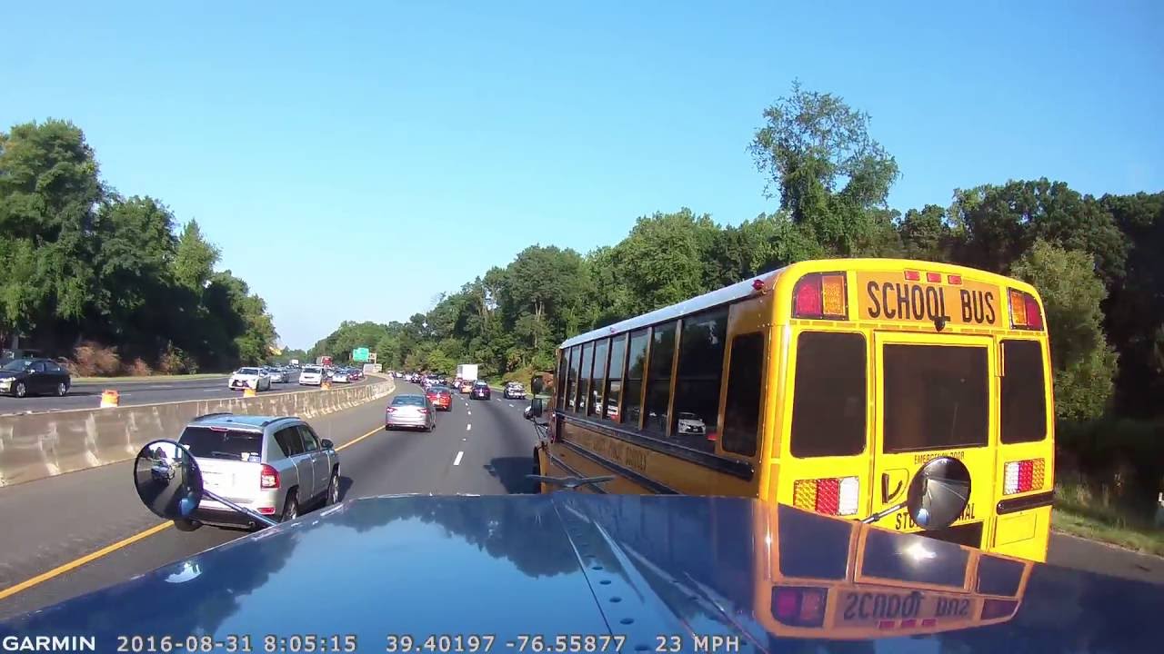 Aggressive driving school bus with Kids - YouTube