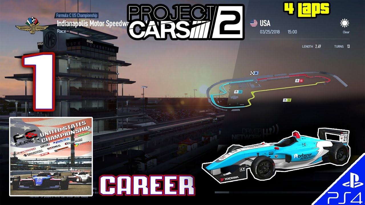 Project CARS 2 | CAREER | FORMULA C US CHAMPIONSHIP | #1 | Indianapolis ...