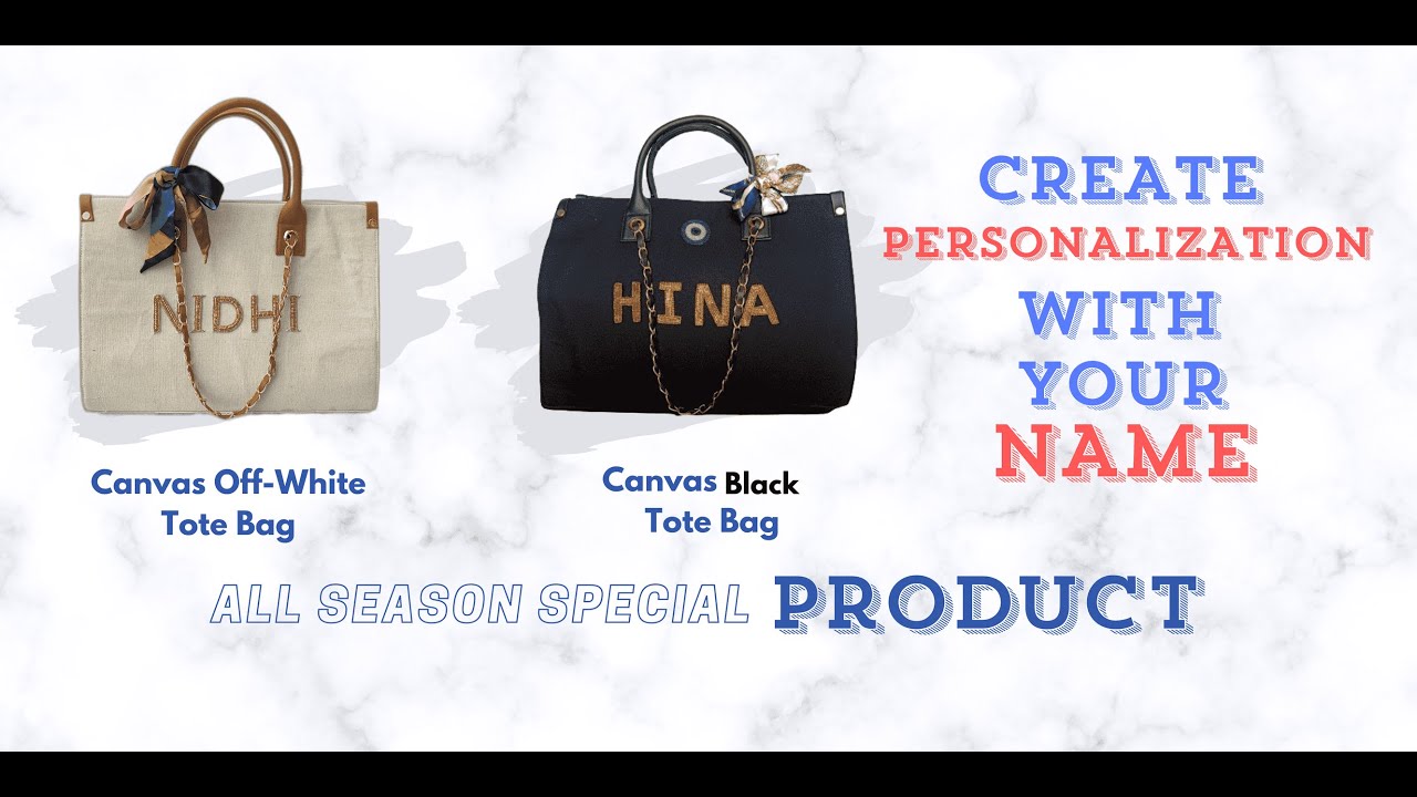 Rainbow Thread House Personalized Canvas Tote bag feature - YouTube