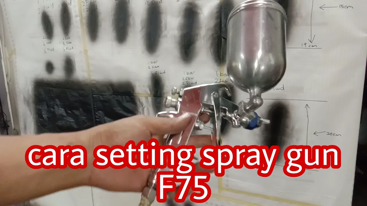 cara setup spray gun f75 - YouTube