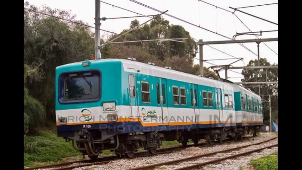 TGM Train Banlieu Nord De Tunis Tunisie. (قطار الاحواز الشمالية) - YouTube