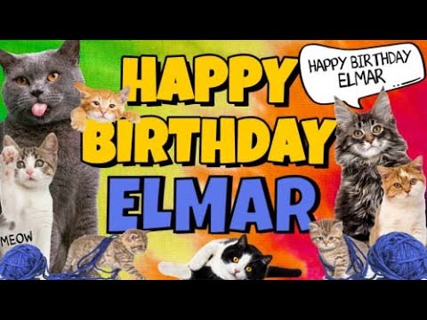 Happy Birthday Elmar! Crazy Cats Say Happy Birthday Elmar (Very Funny)