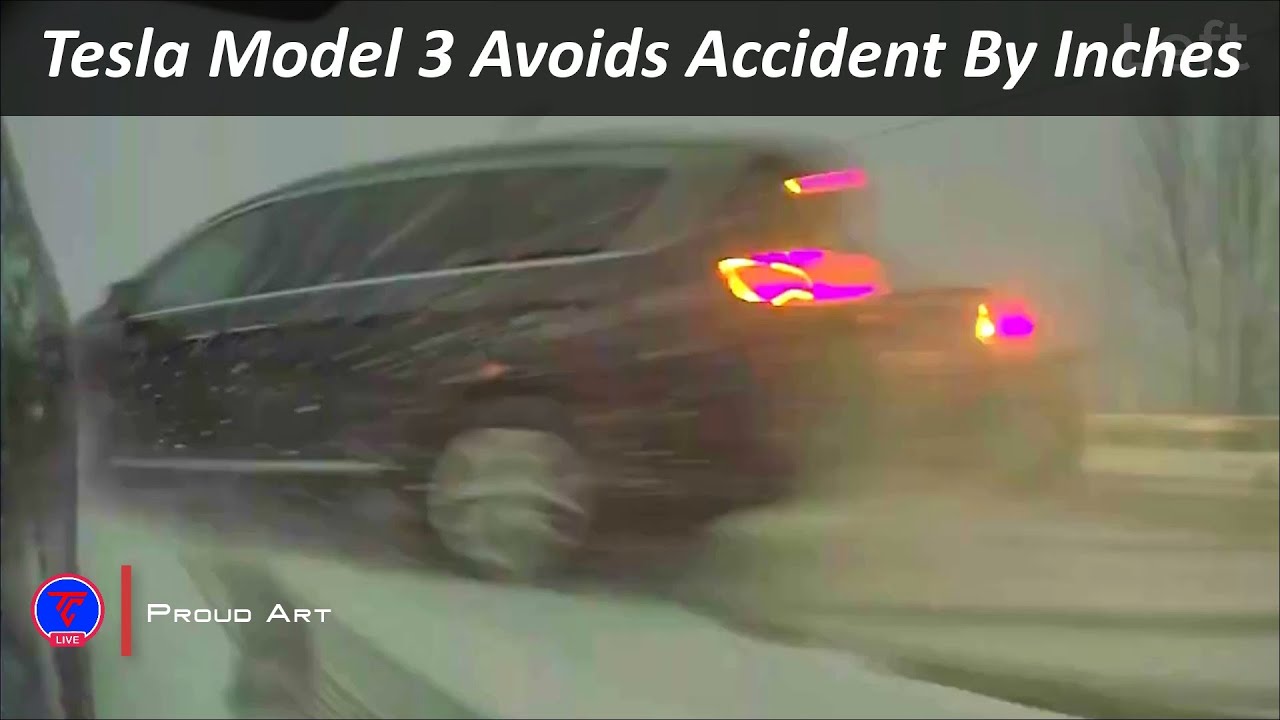 Tesla Model 3 Avoids Accident By Inches Caught On Tesla Camera ...